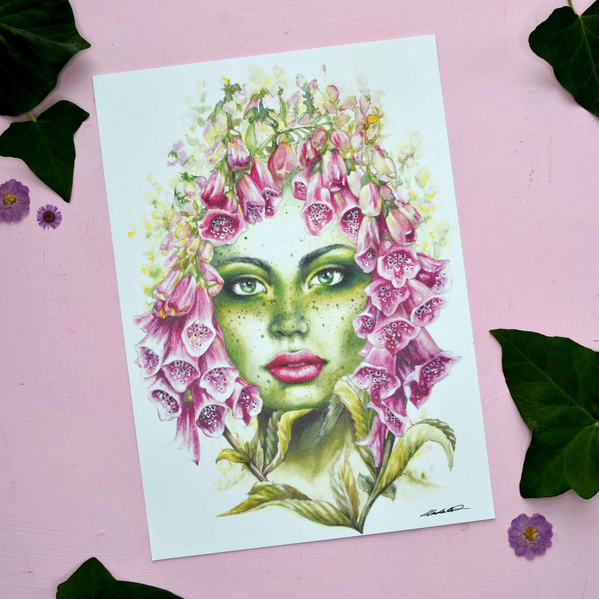 Foxglove Fae Signed Print – madalendixonart